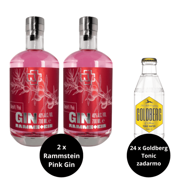2 x Rammstein Pink Gin + 24 x Goldberg Tonic - Upratovanie skladu ...