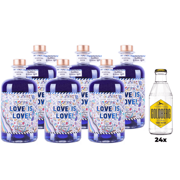6 x Love Is Love Gin + 24 x Goldberg Tonic zadarmo - Gin sety | Alko90.sk